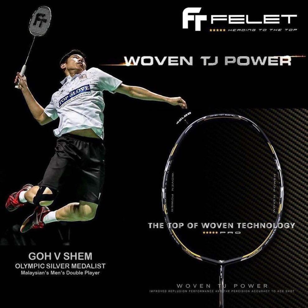 FELET Woven TJ Power Badminton Racquet (Goh V Shem) – KG Badminton